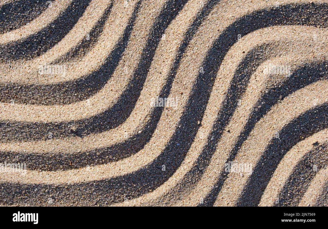 Wavy pattern of natural beach sand background for summer designs Stock ...