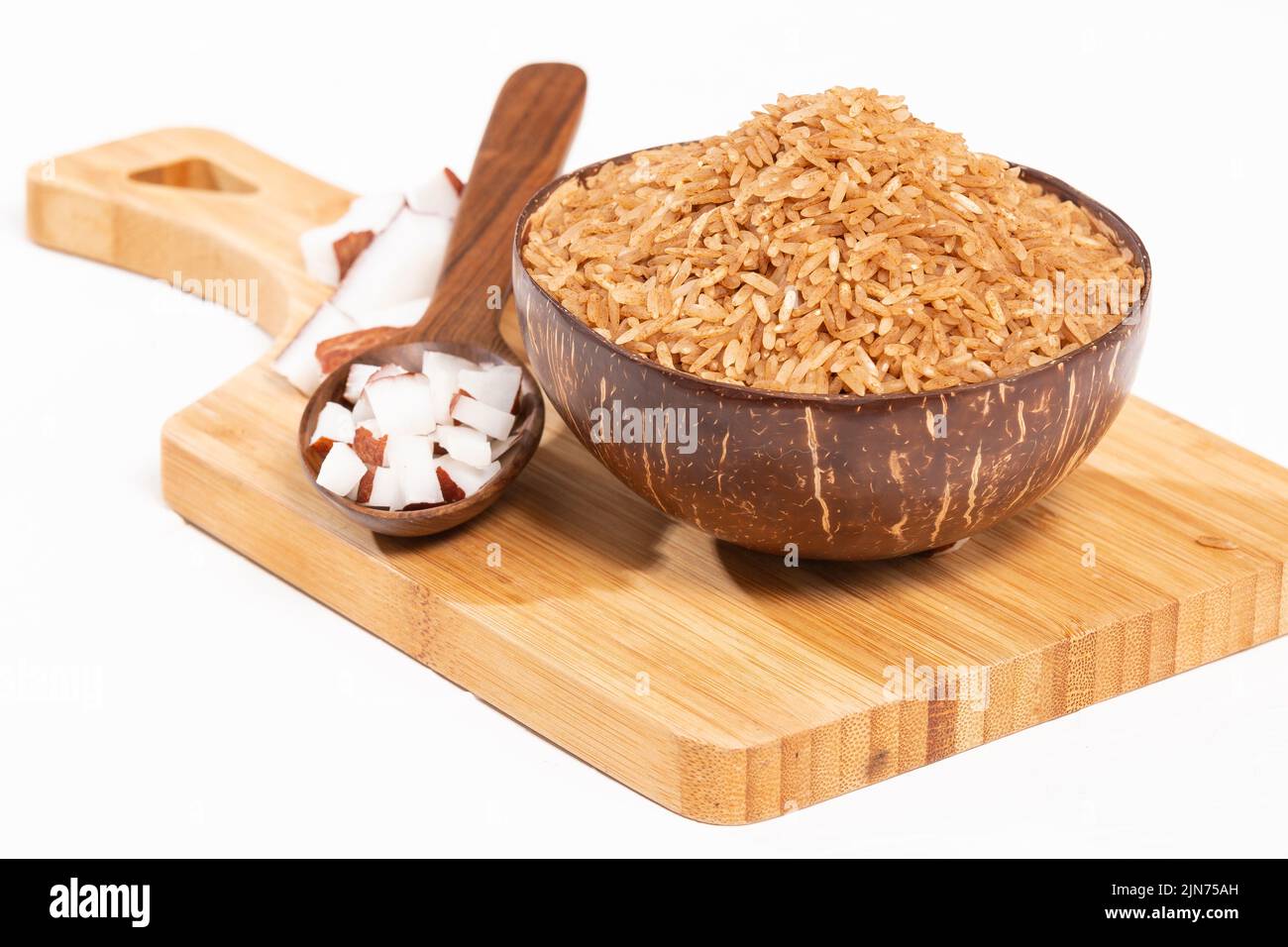 Raw Rice - Rice Ready To Prepare Coconut Rice Stock Photo - Alamy