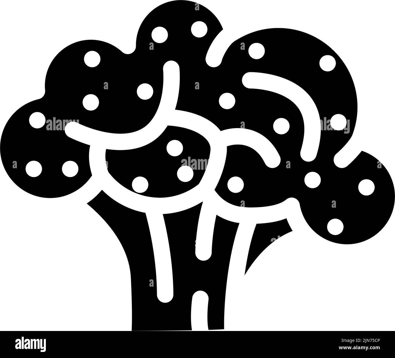 broccoli plant glyph icon vector illustration Stock Vector Image & Art ...