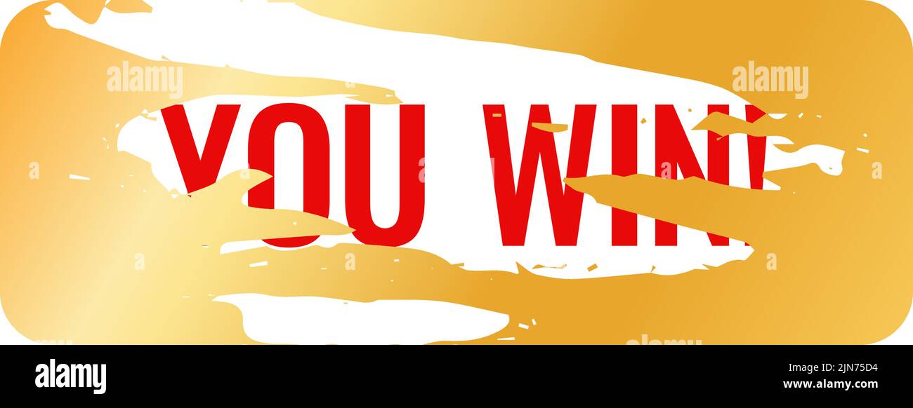 Win label scratch effect. Golden square card Stock Vector Image & Art ...