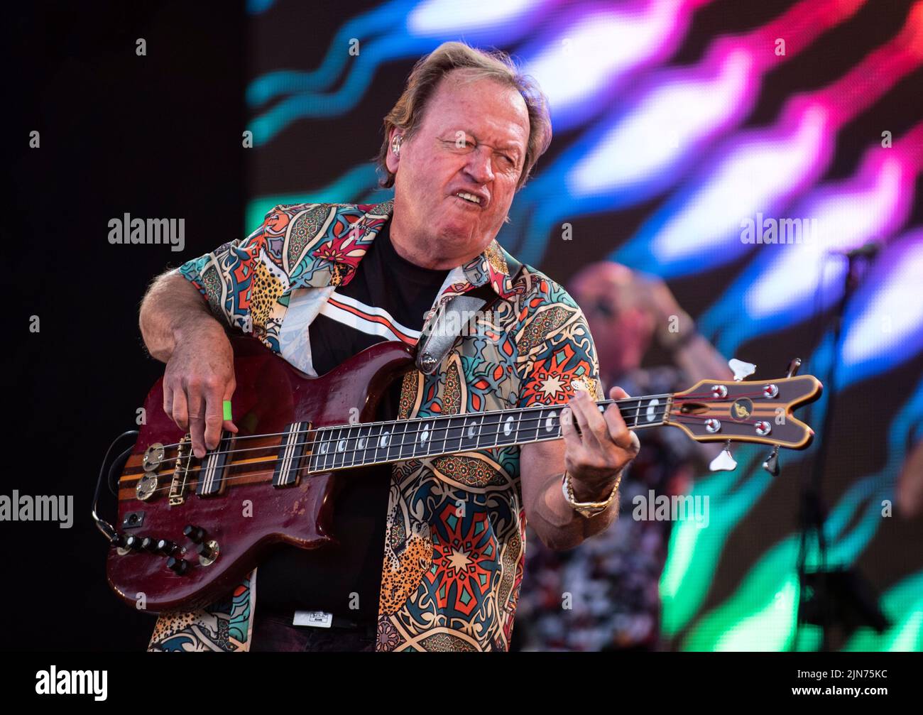 Mark King, Level 42 on stage at Lets Rock Liverpool 2022 Stock Photo ...