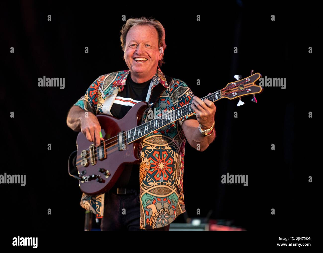 Mark King, Level 42 on stage at Lets Rock Liverpool 2022 Stock Photo ...