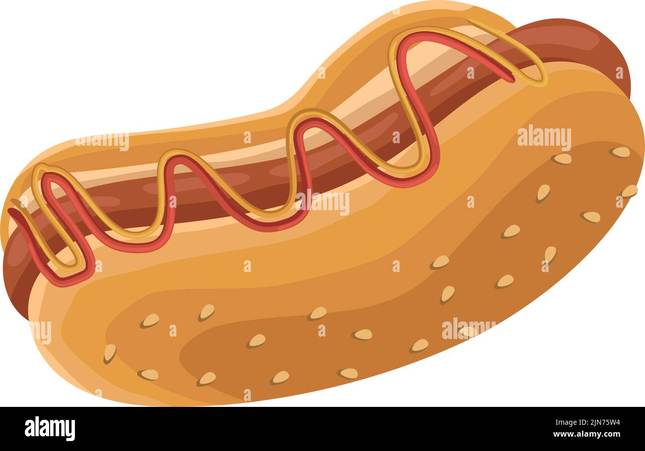 delicious hot dog fast food Stock Vector Image & Art - Alamy