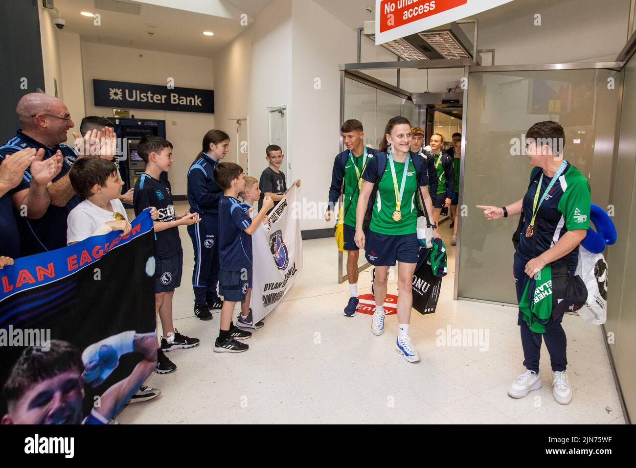 (from right) Northern Irish boxers Eireann Nugent, Amy Broadhurst ...