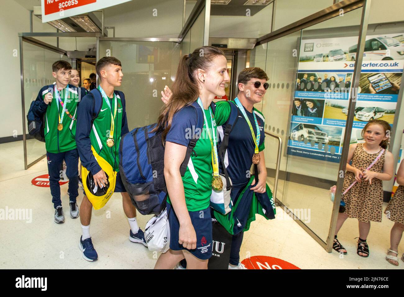 (from left) Northern Irish boxers Jude Gallagher, Amy Broadhurst, Carly ...