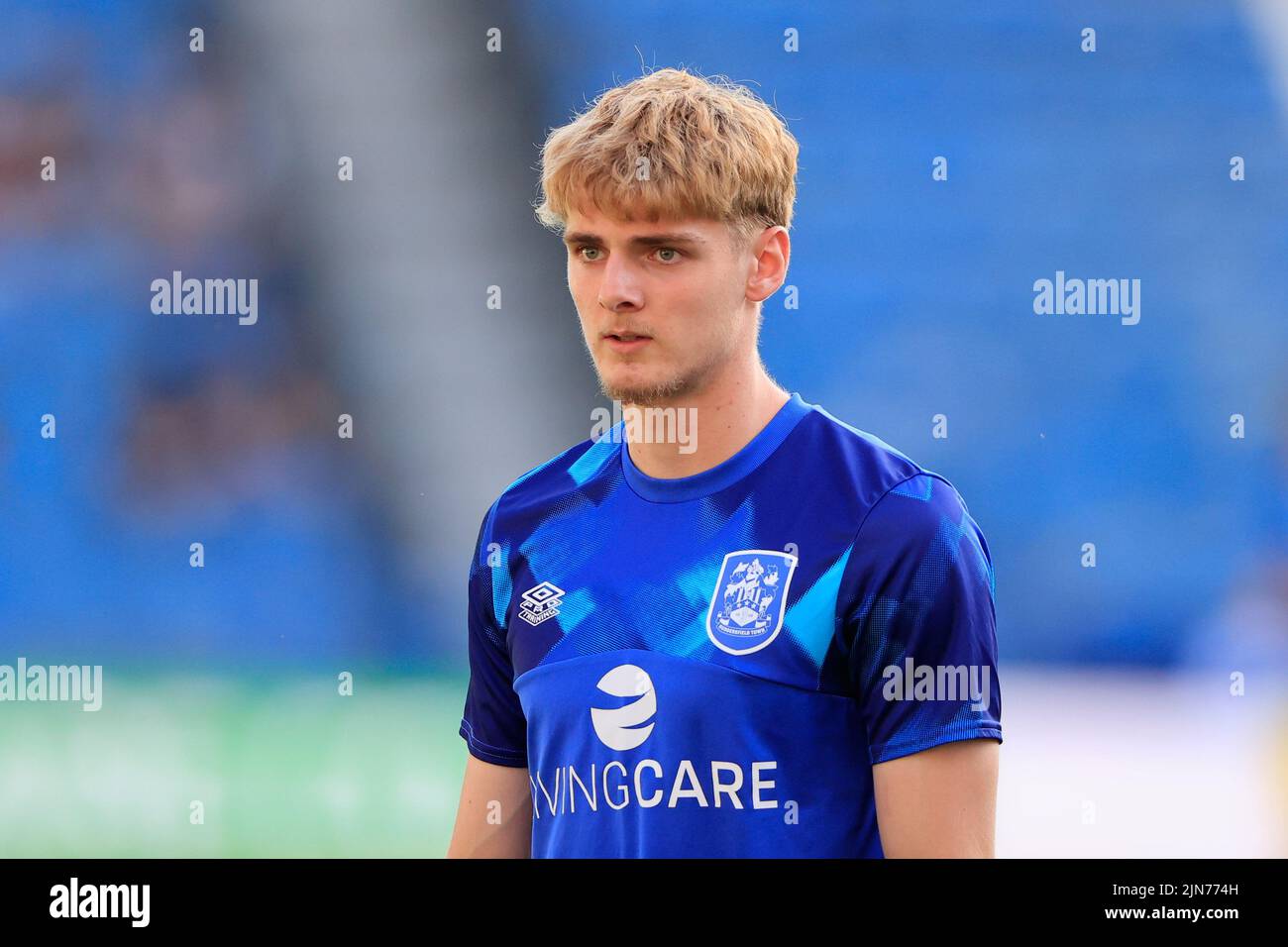 Jack Rudoni #22 of Huddersfield Town warms up for the game Stock Photo ...