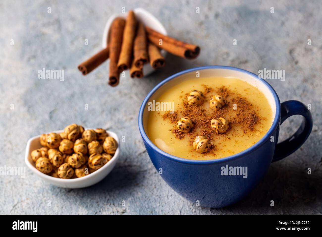 Boza or Bosa, traditional Turkish drink with roasted chickpea Boza or ...