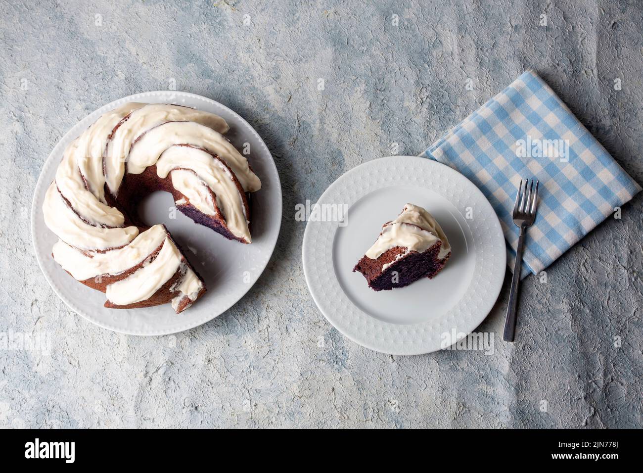 Creamy Cocoa Cake, food concept photo Stock Photo - Alamy