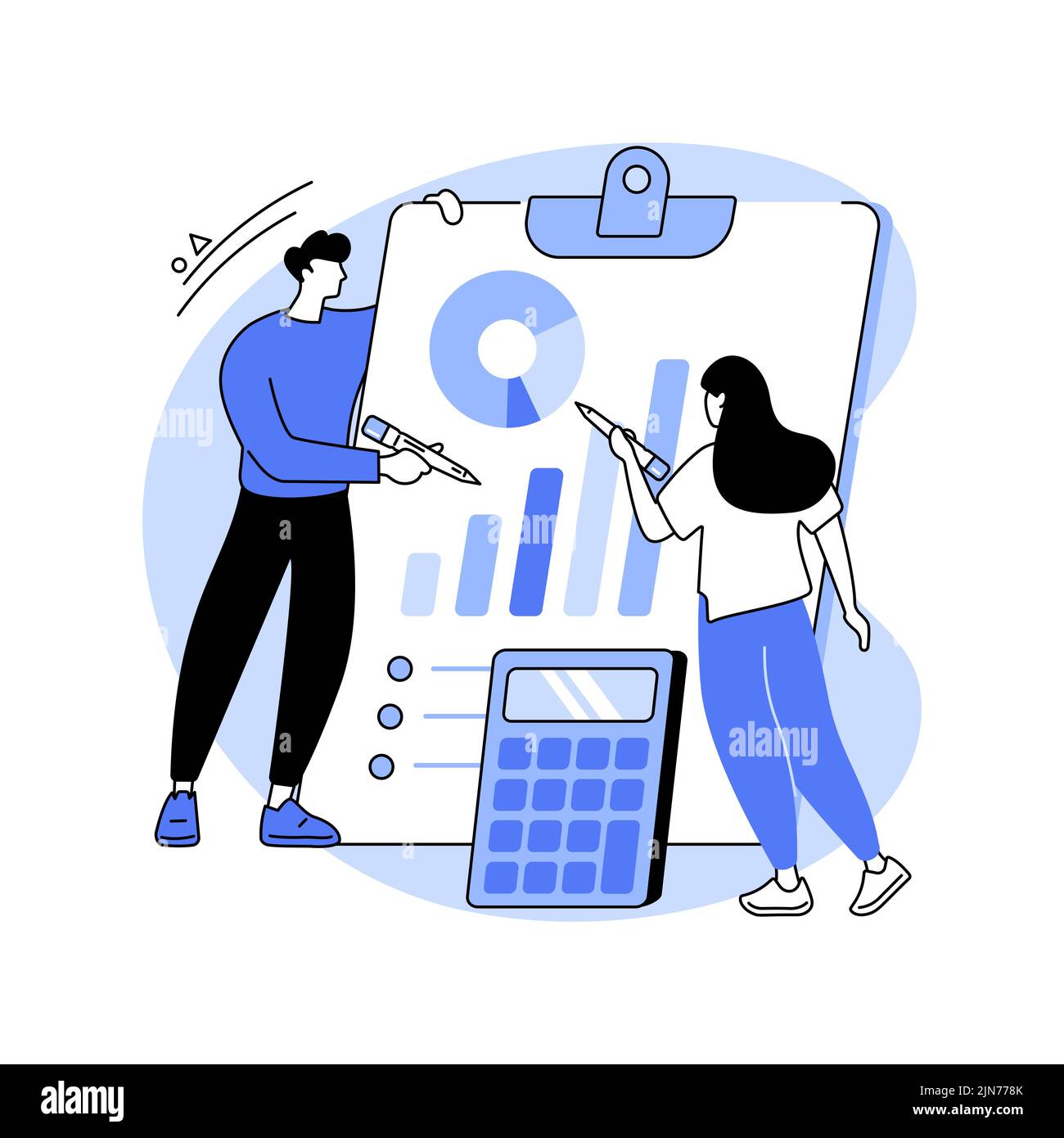 Accounting isolated cartoon vector illustrations Stock Vector Image ...