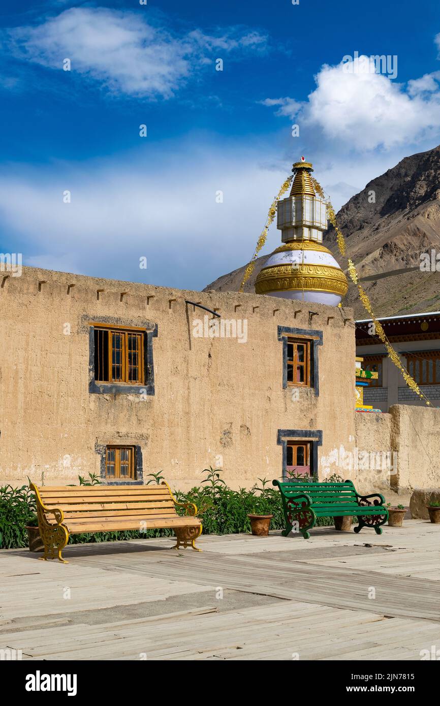 A vertical shot of the Tabo Monastery in Spiti valley, India Stock ...