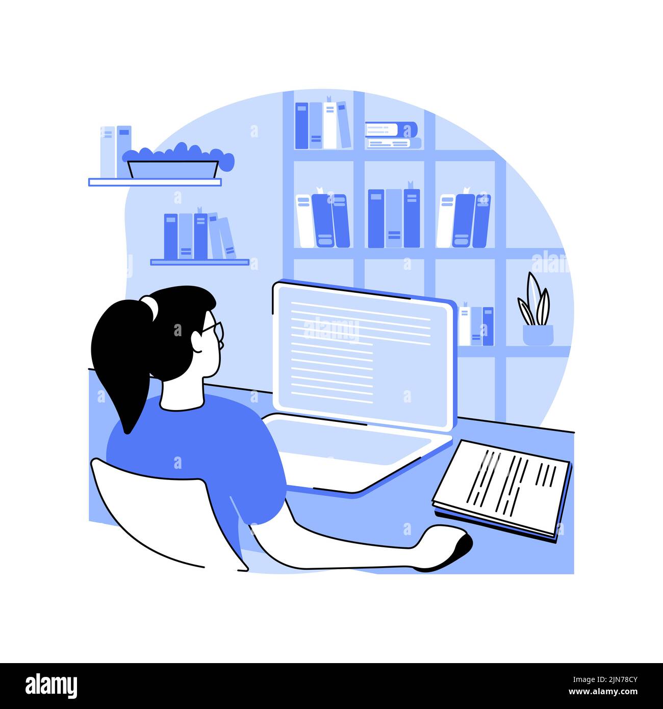 Prepare legal documents isolated cartoon vector illustrations Stock ...