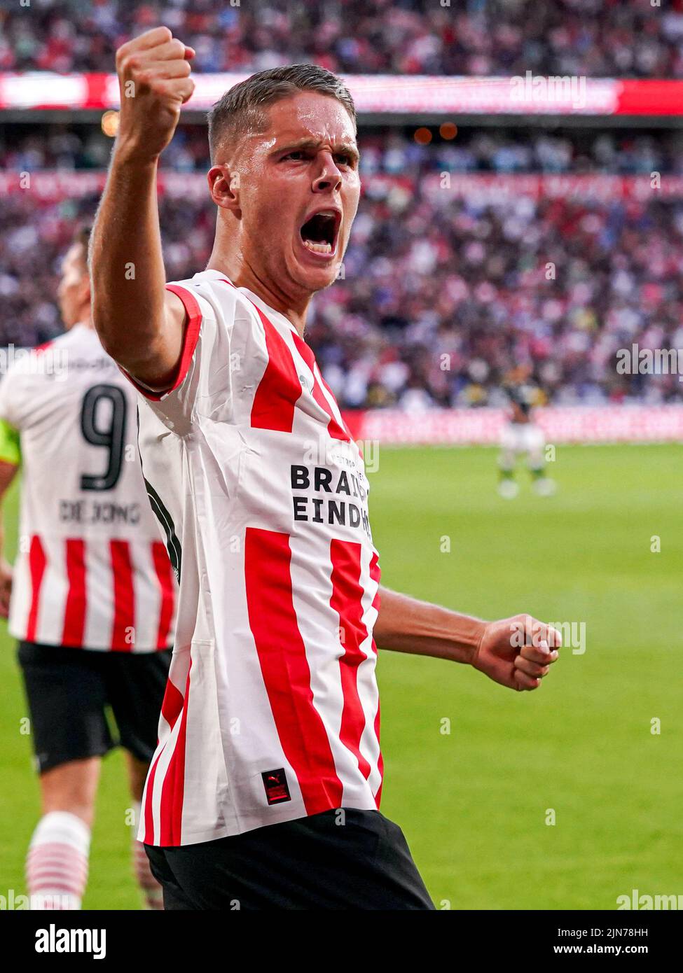 EINDHOVEN, NETHERLANDS - AUGUST 9: Joey Veerman of PSV Eindhoven ...
