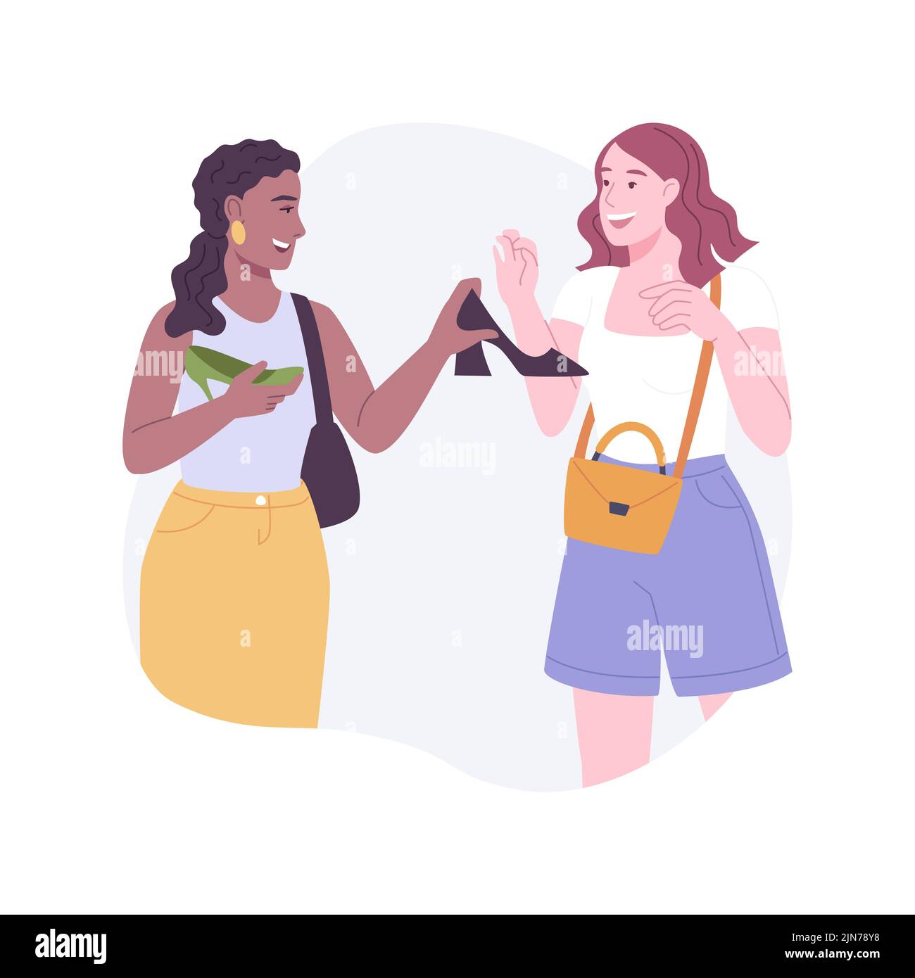 Friends advice on style isolated cartoon vector illustrations Stock ...