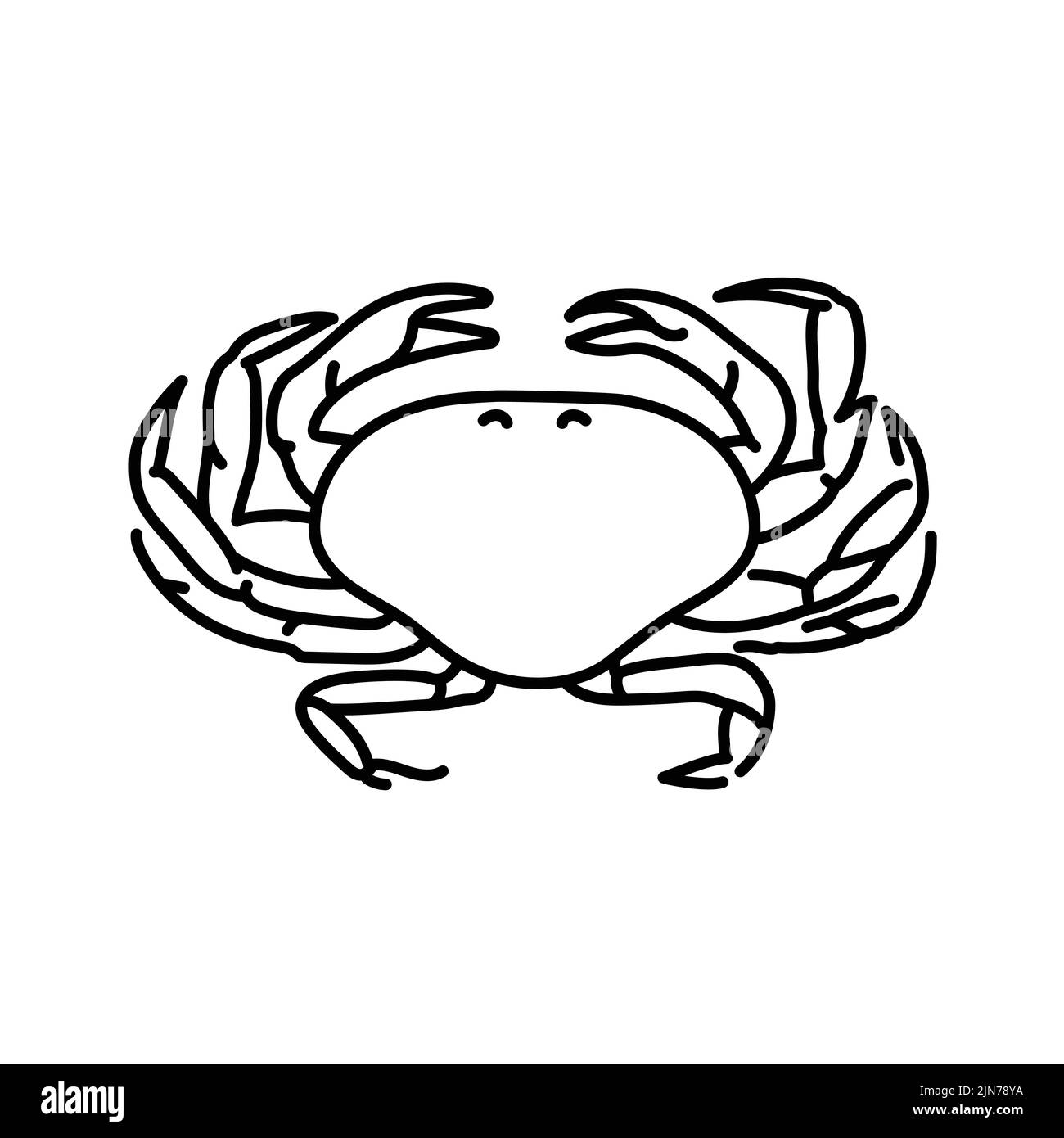 Crab color line illustration. Ocean fishes Stock Vector Image & Art - Alamy