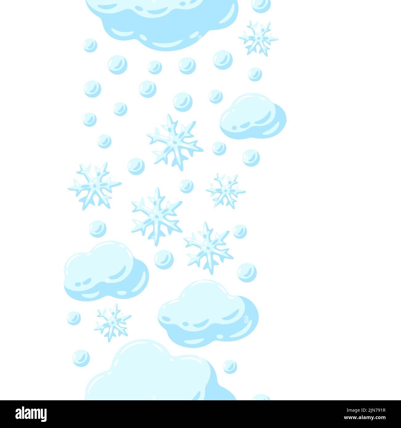 Cartoon Snowflake Border