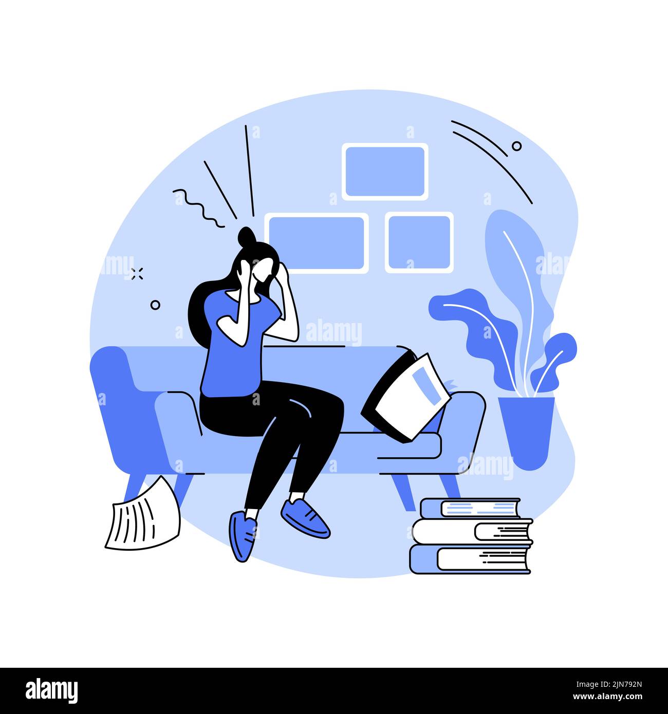 College girl sad Stock Vector Images - Alamy