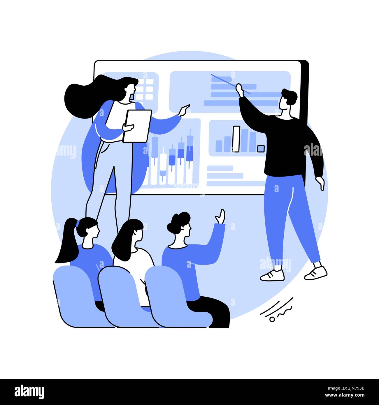 Marketing management isolated cartoon vector illustrations Stock Vector ...