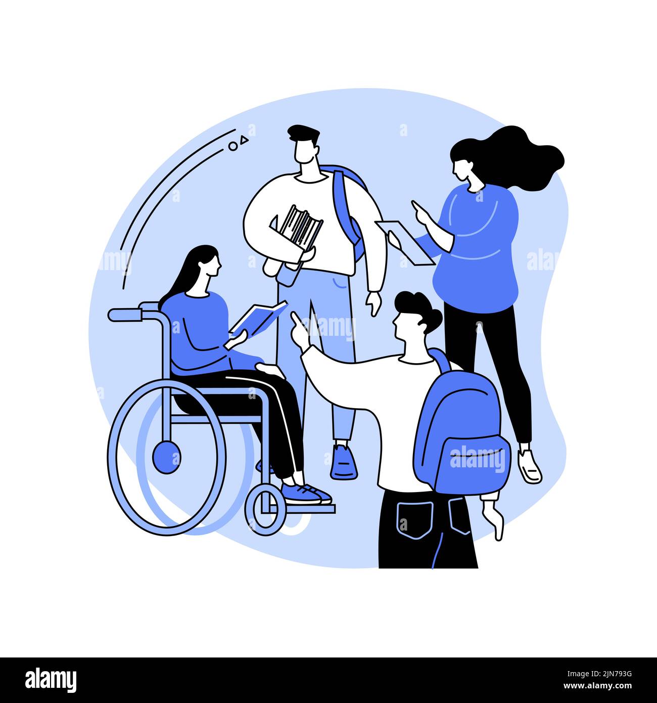 Inclusive environment isolated cartoon vector illustrations Stock ...