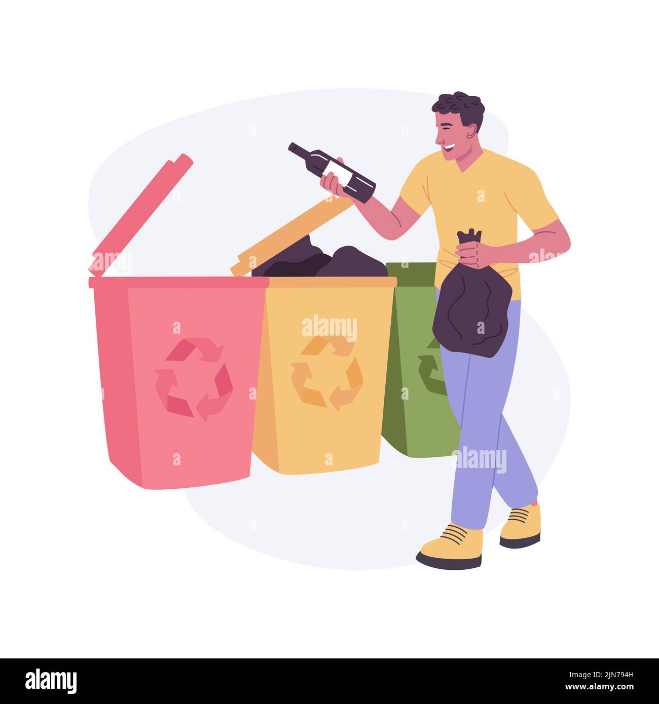 Recycling isolated cartoon vector illustrations Stock Vector Image ...