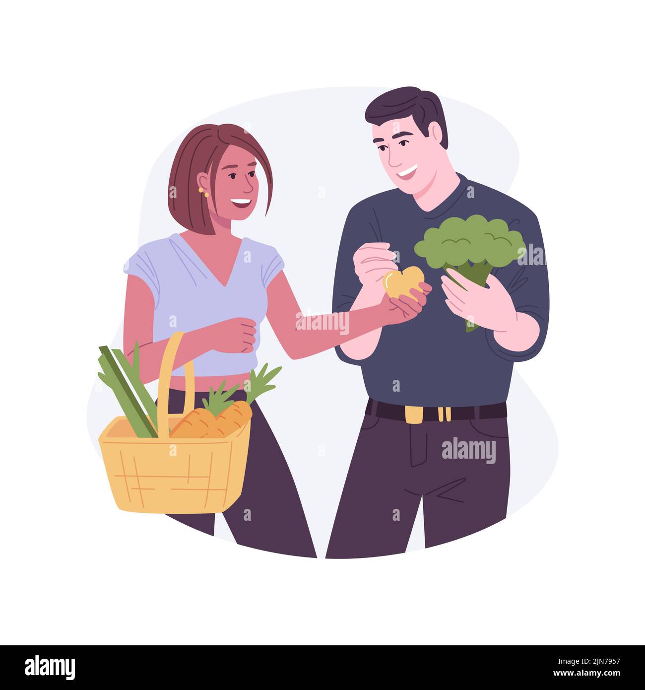 Go vegan isolated cartoon vector illustrations Stock Vector Image & Art ...