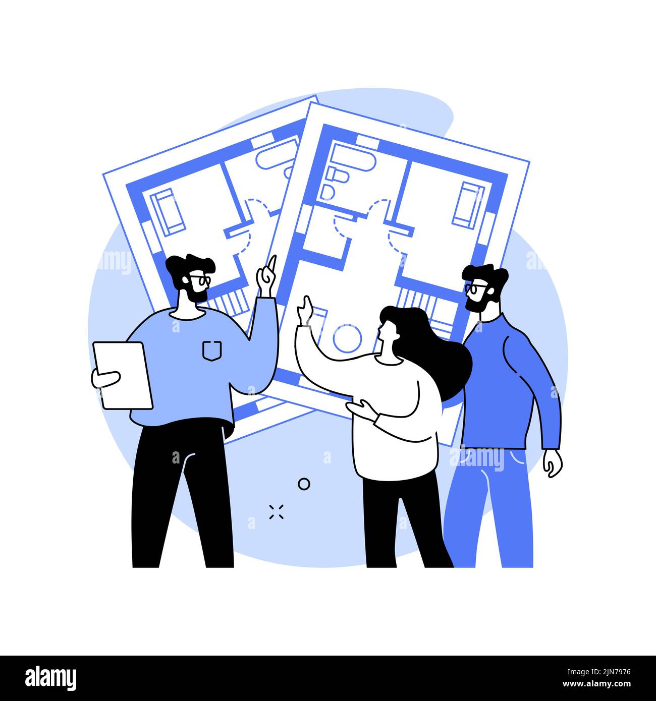 Architectural and engineering isolated cartoon vector illustrations ...