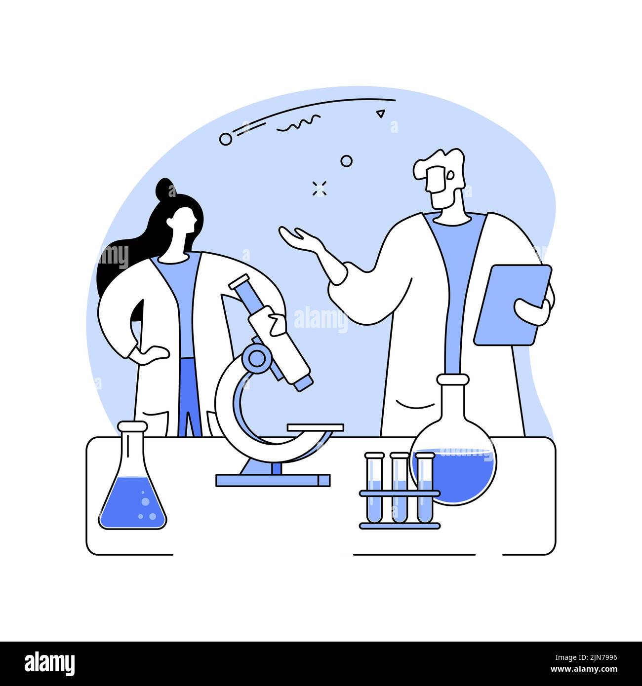 Biomedical engineering isolated cartoon vector illustrations Stock ...