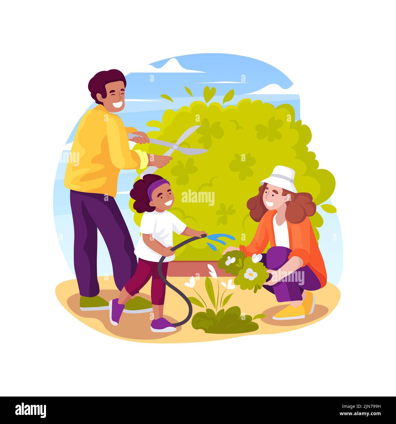 Water the beds Cut Out Stock Images & Pictures - Alamy