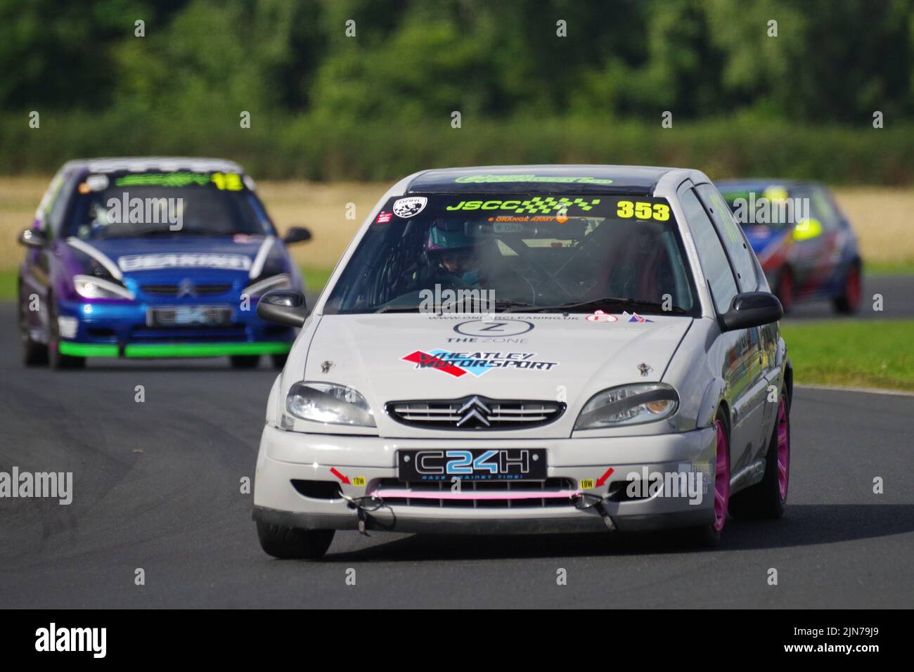 Croft, England, 6 August 2022. Ceol Lynch driving a Citroen Saxo VTR in ...