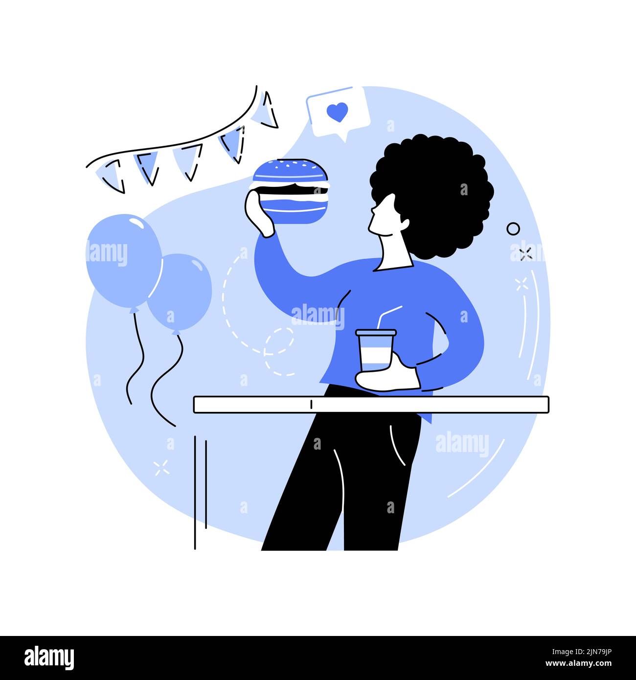 Yummy burger isolated cartoon vector illustrations Stock Vector Image ...