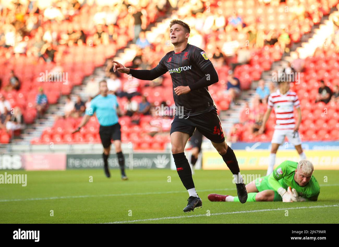 Lincoln City's Charley Kendall celebrates scoring their side's first ...