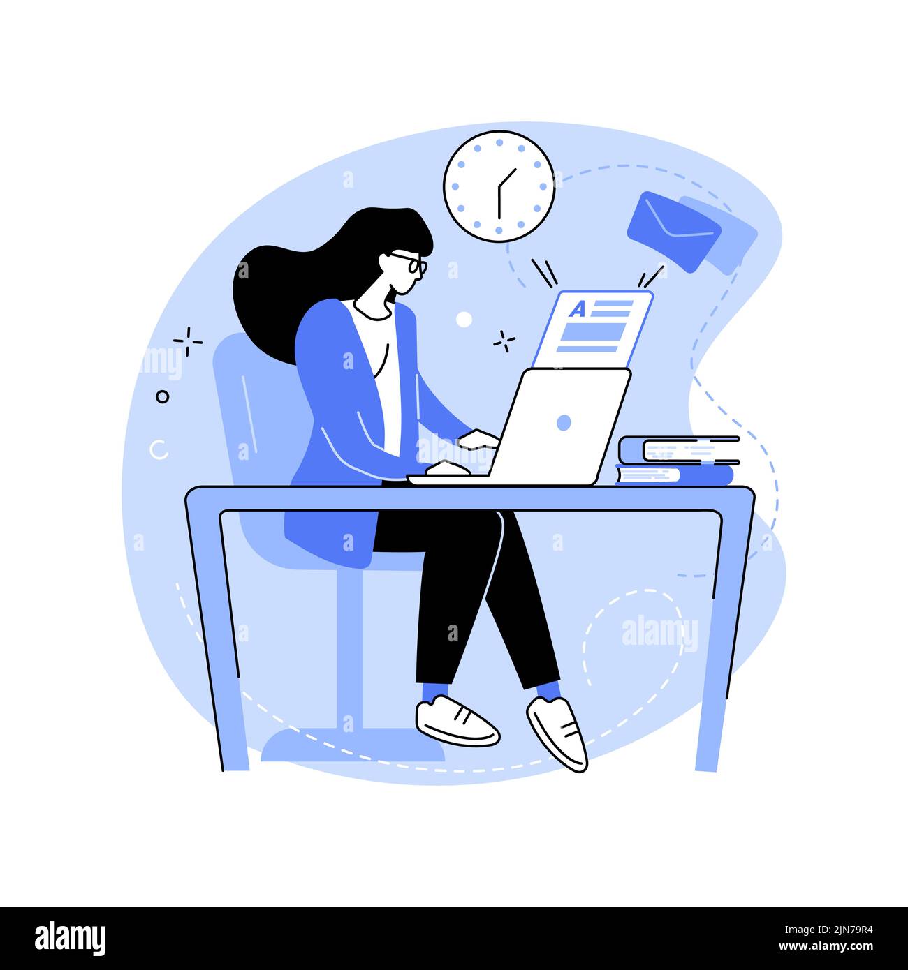 Freelance copywriter isolated cartoon vector illustrations Stock Vector ...