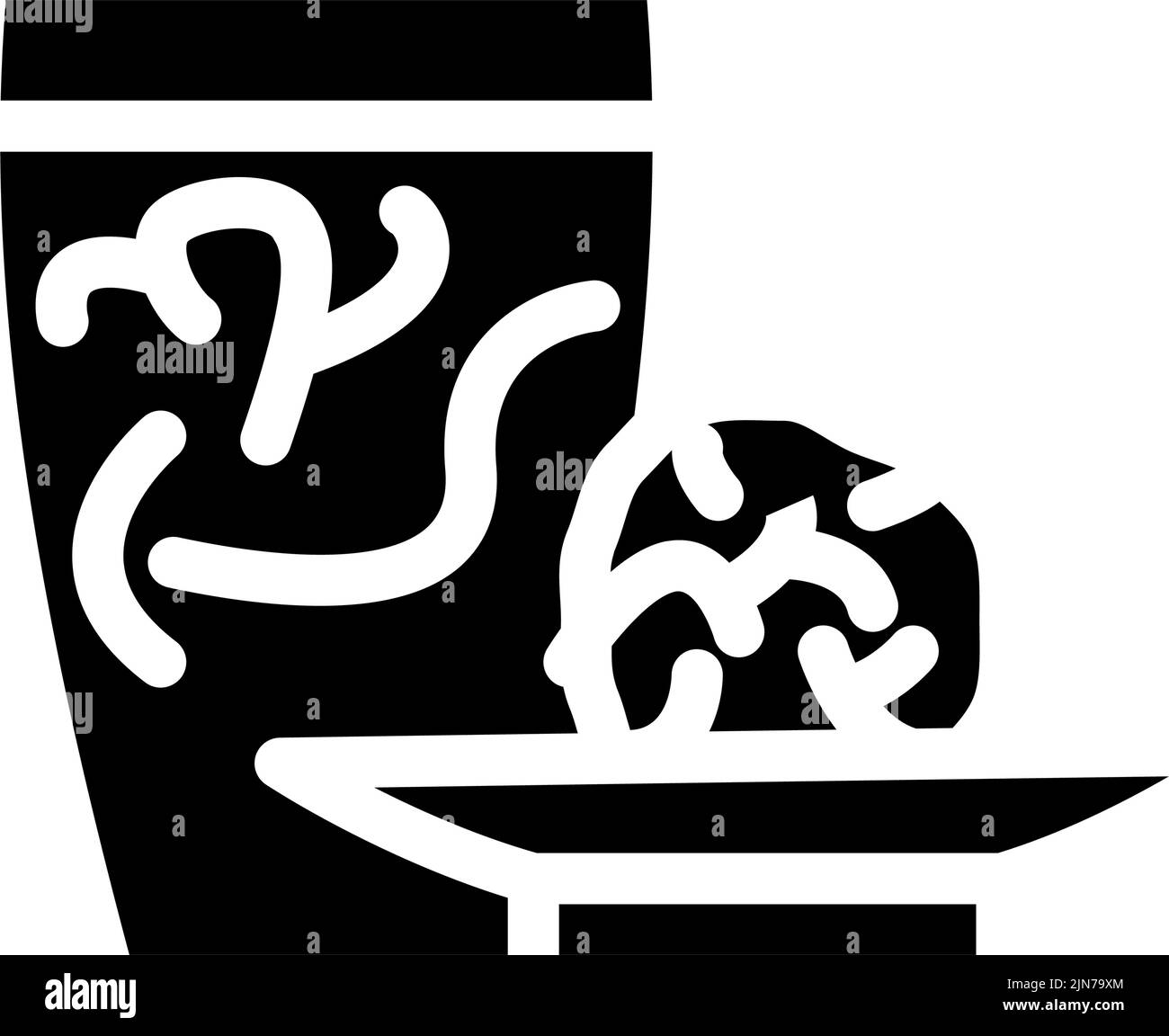 corn silk tea fresh glyph icon vector illustration Stock Vector Image ...