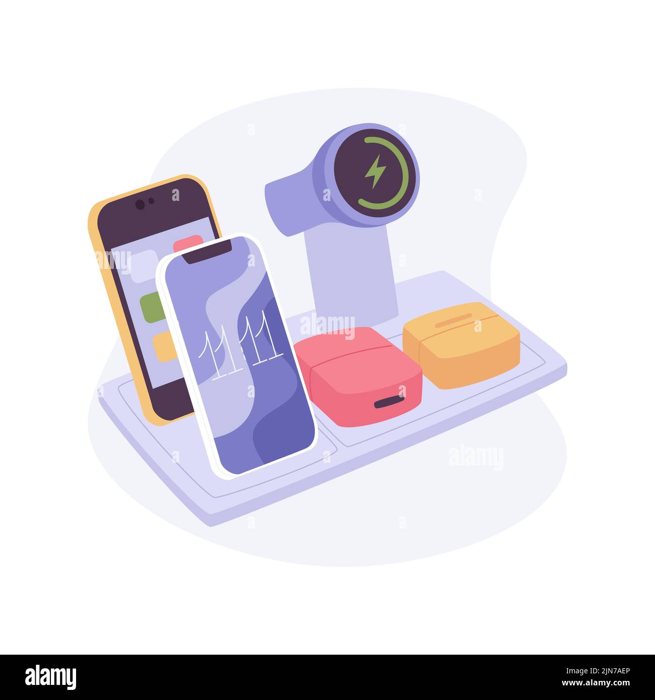 Charging station isolated cartoon vector illustrations Stock Vector ...