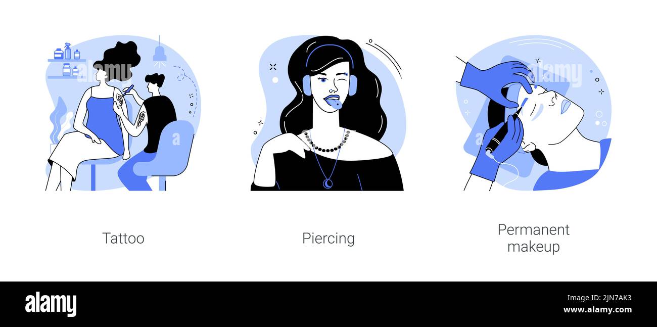 Body decoration isolated cartoon vector illustrations se Stock Vector ...