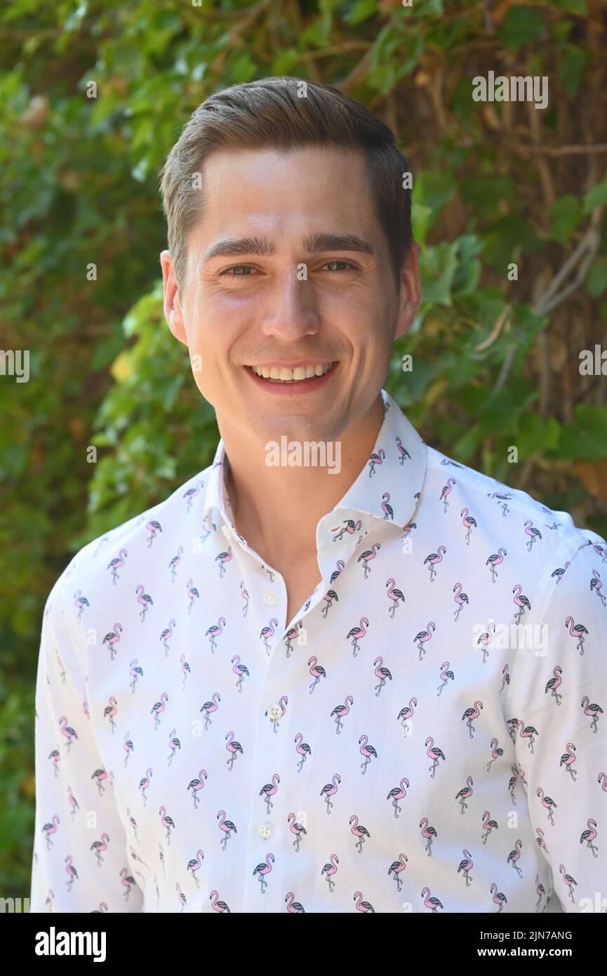 Cologne, Germany. 08th Aug, 2022. Actor Timothy Boldt poses at the big ...
