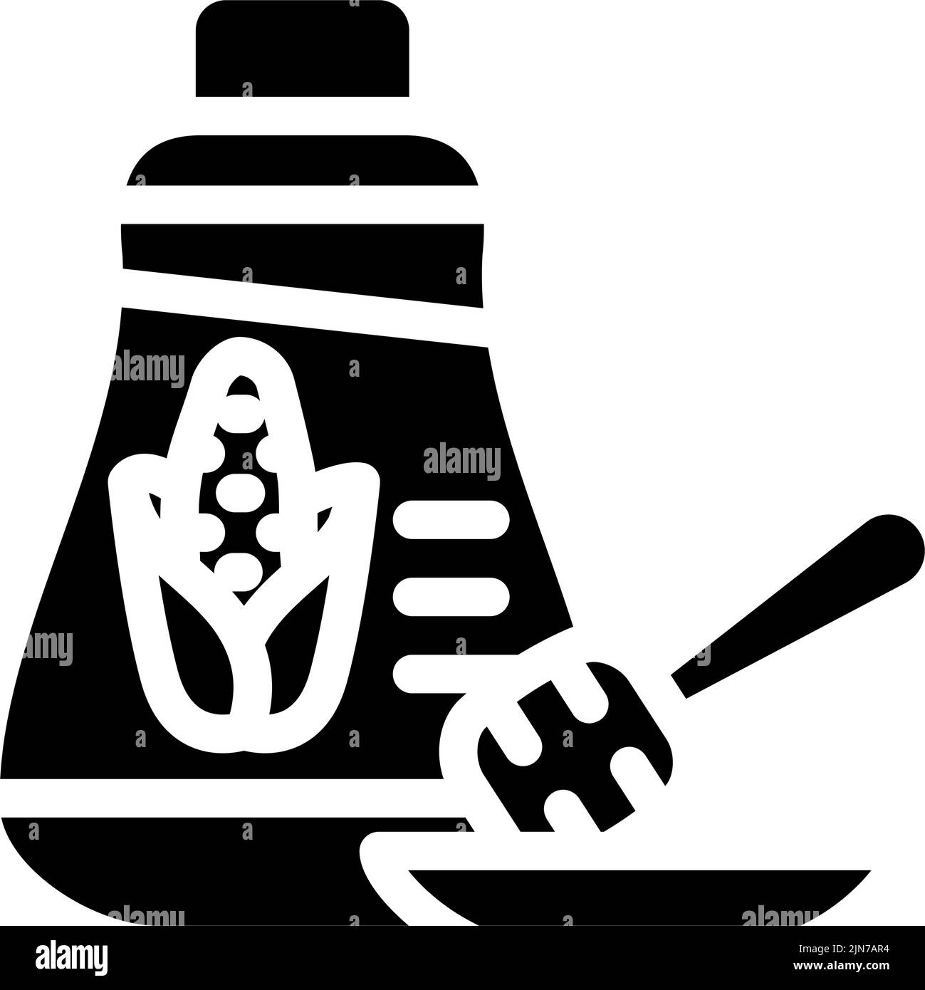 corn syrup glyph icon vector illustration Stock Vector Image & Art - Alamy