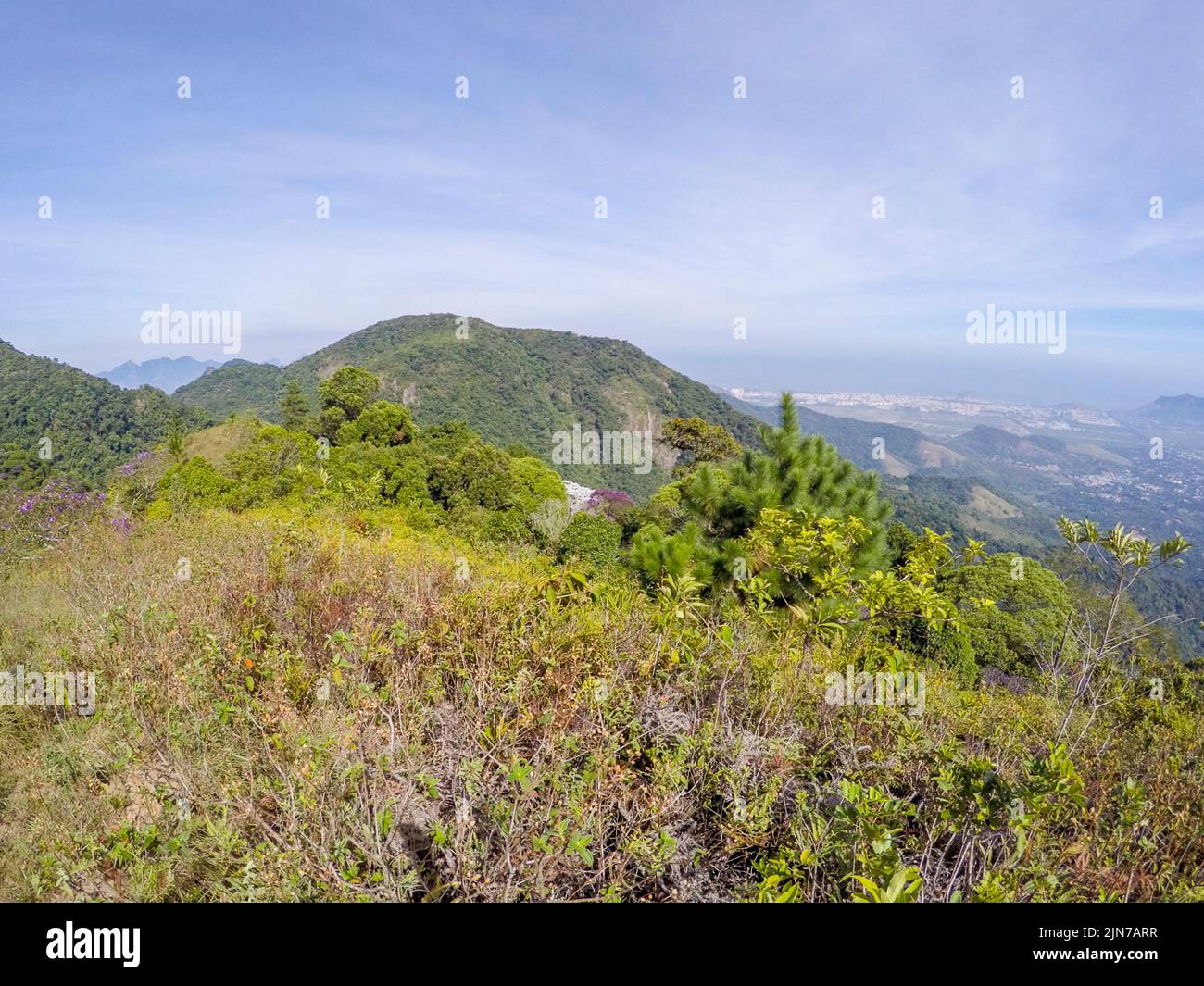 View of the trail between the neighborhoods of jacarepagua and Big ...