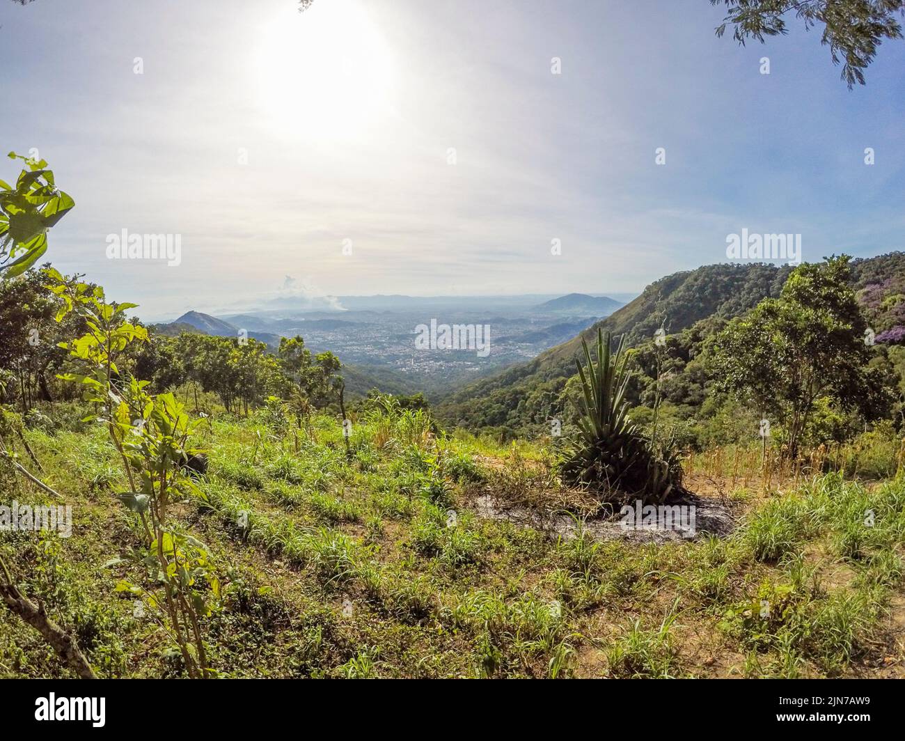 View of the trail between the neighborhoods of jacarepagua and Big ...