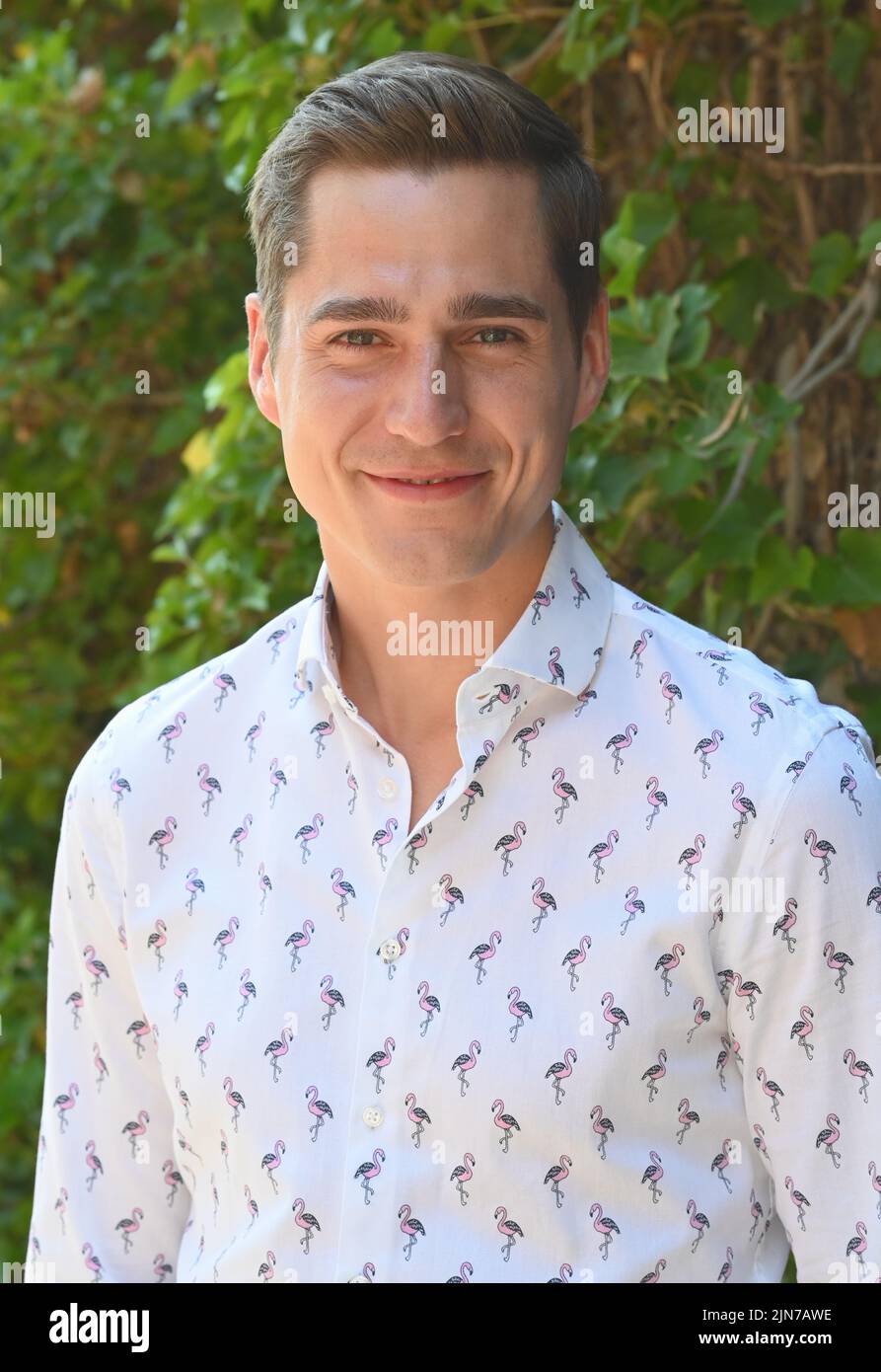 Cologne, Germany. 08th Aug, 2022. Actor Timothy Boldt poses at the big ...