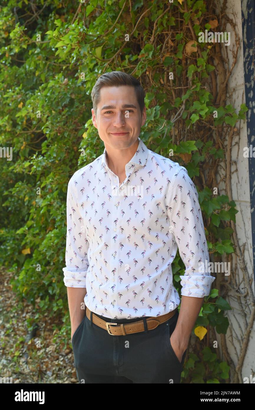 Cologne, Germany. 08th Aug, 2022. Actor Timothy Boldt poses at the big ...