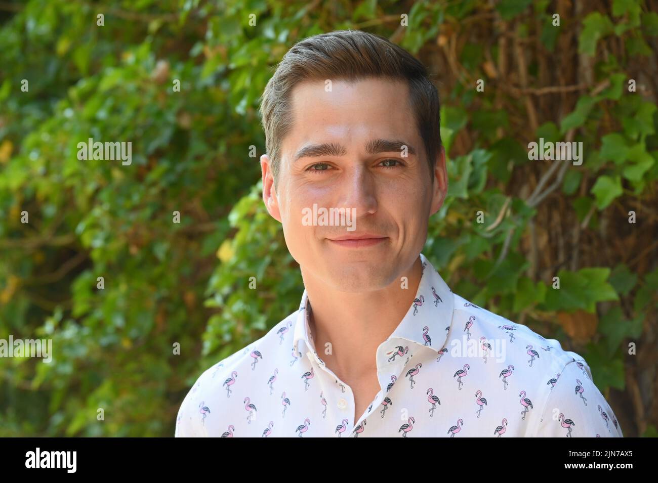 Cologne, Germany. 08th Aug, 2022. Actor Timothy Boldt poses at the big ...