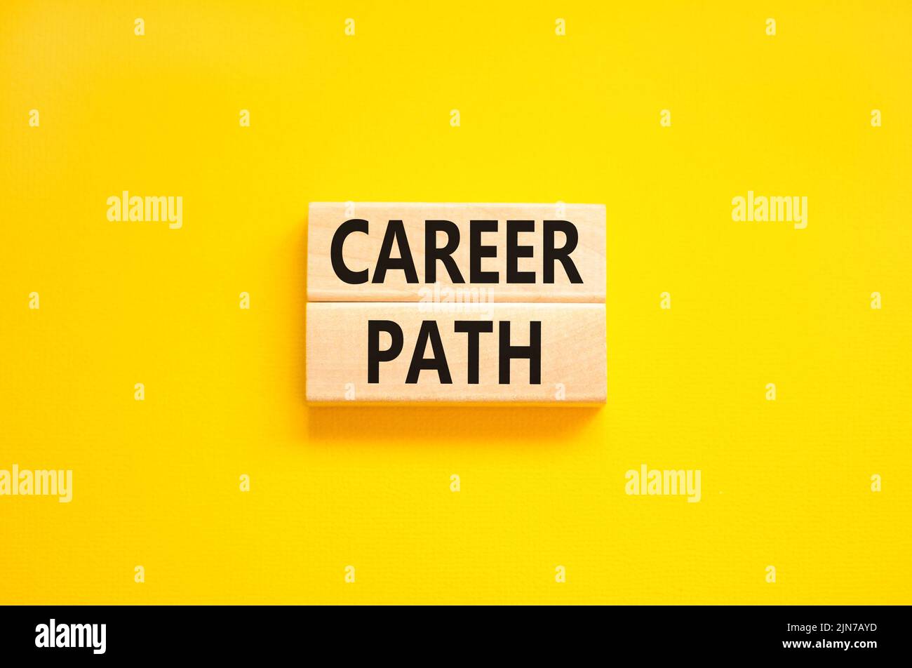 Career path symbol. Concept words Career path on wooden blocks on a ...