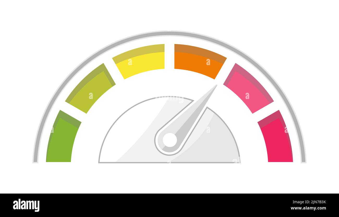 Credit score icon set vector. Bank indicator of client credit history ...