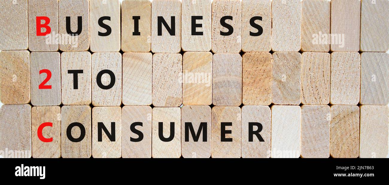 B2C business to consumer symbol. Concept words B2C business to consumer ...