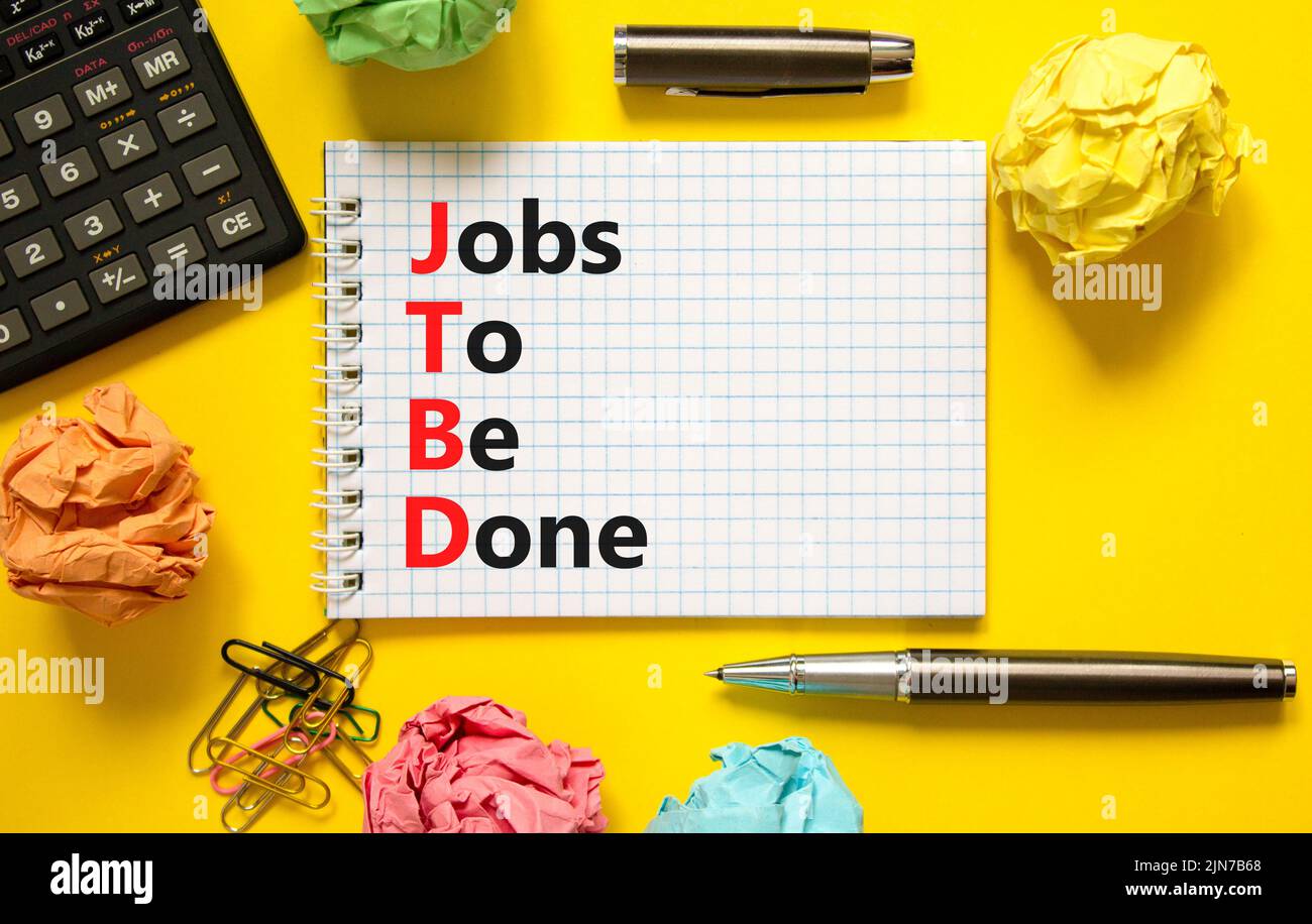 JTBD jobs to be done symbol. Concept words JTBD jobs to be done on ...