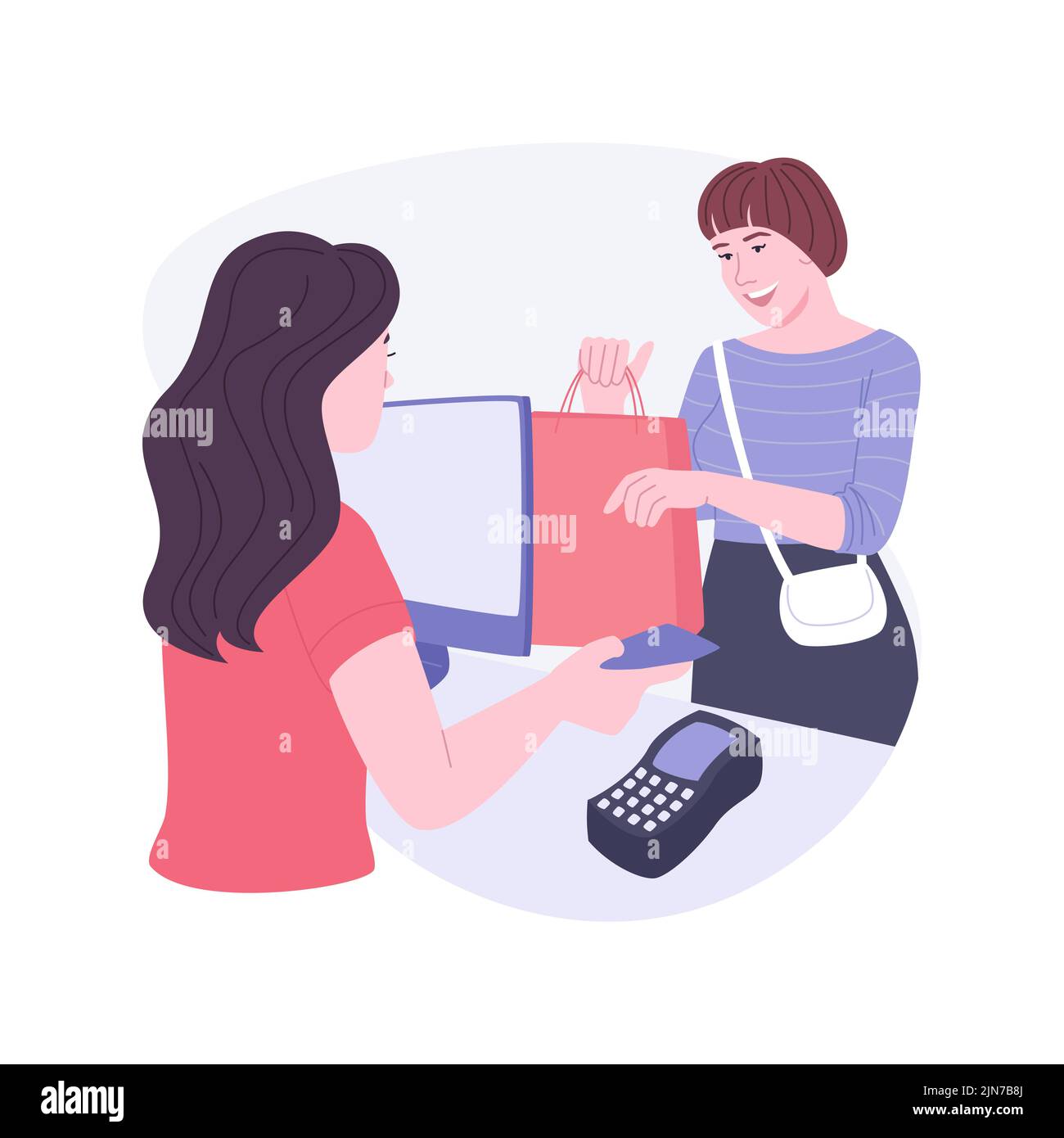 Paying for purchase isolated cartoon vector illustrations Stock Vector ...