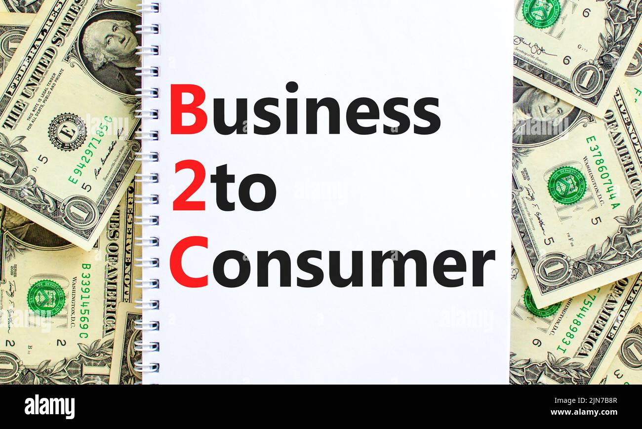 B2C business to consumer symbol. Concept words B2C business to consumer ...