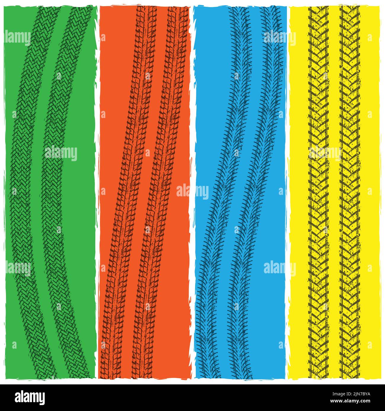 Different tire path grunge pattern set Stock Vector Image & Art - Alamy