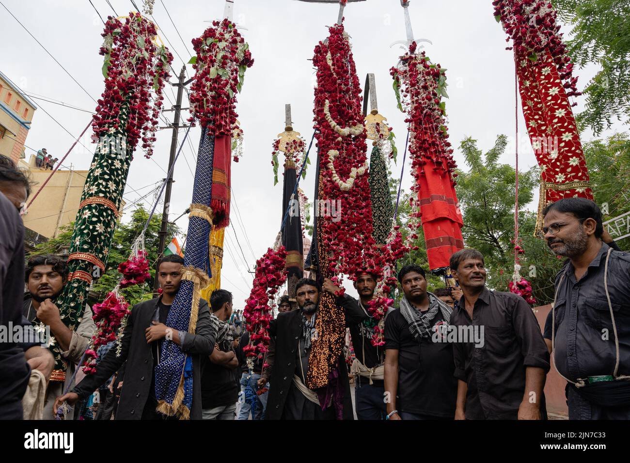 Ahmedabad, Gujarat, India. 9th Aug, 2022. Shia Muslims mourned the ...