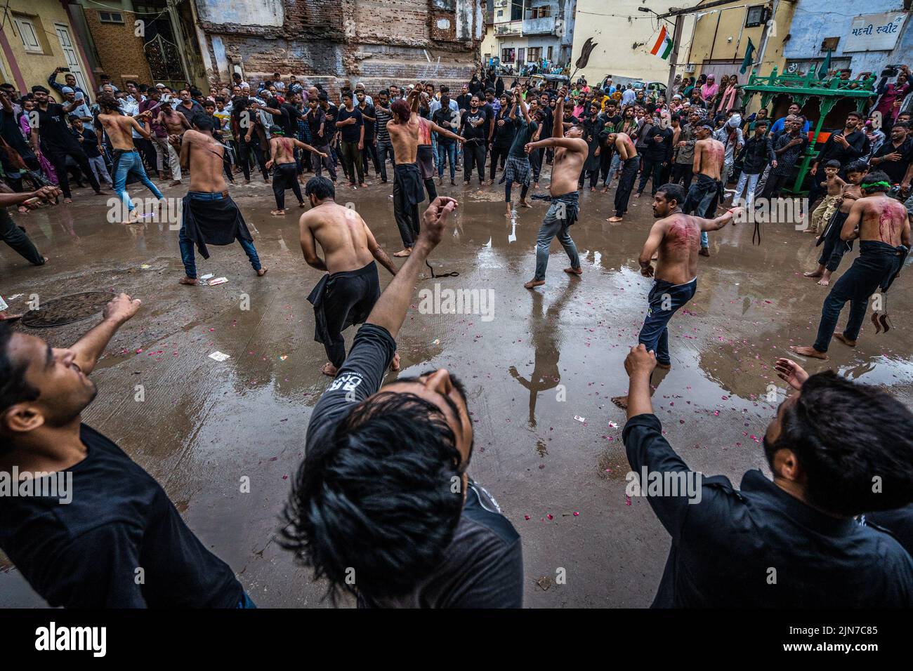 Ahmedabad, Gujarat, India. 9th Aug, 2022. Shia Muslims mourned the ...